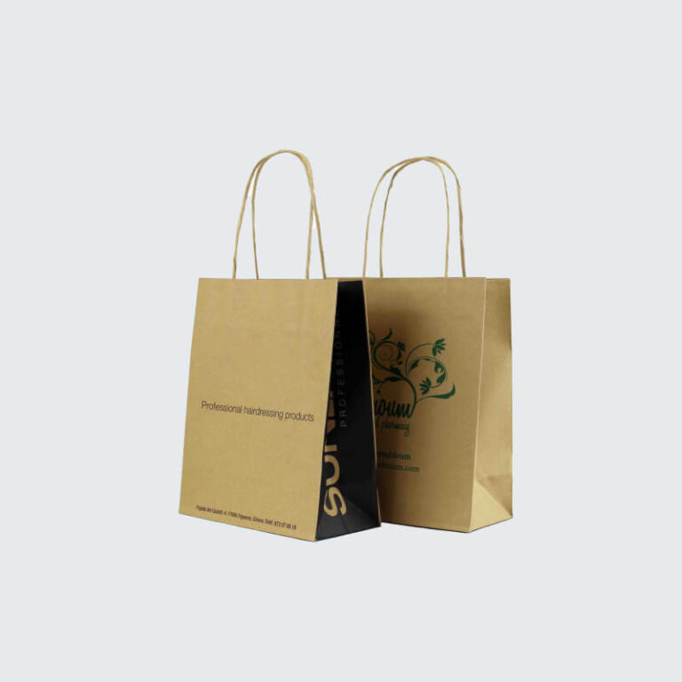 Elegant Twisted Handle Paper Bags | Elixir Packaging